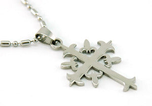 Solid Stainless Steel Gothic Cross Mens Pendant Necklace MP007 – my ...